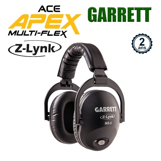 Garrett Apex avec casque Z-lynk et disque Raider