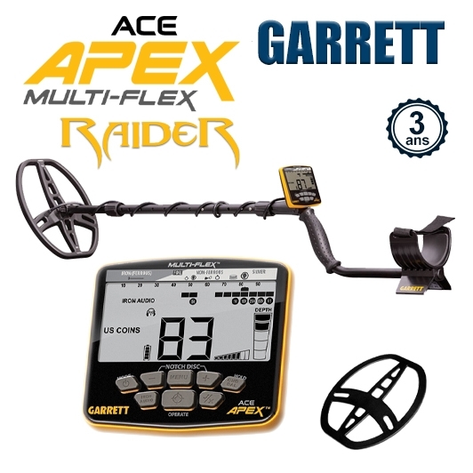 Garrett Apex équipé du grand disque Raider